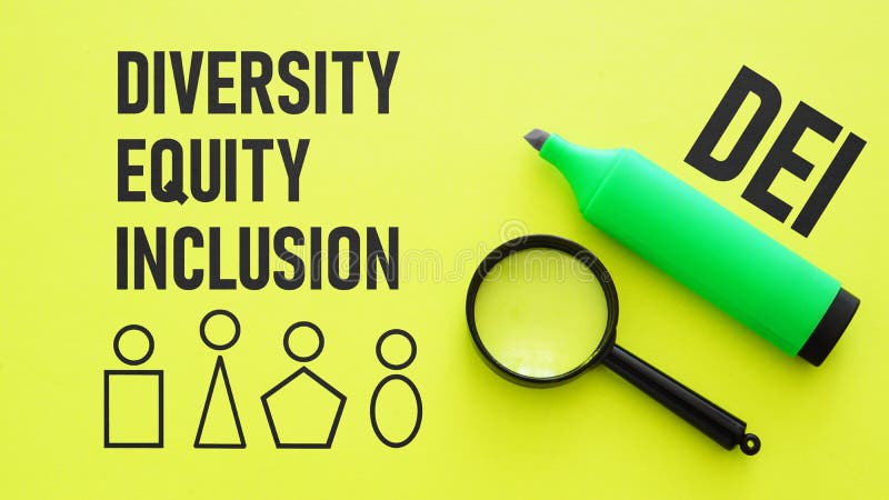 Diversity, Equity, Inclusion DEI is Shown Using the Text and Symbols of ... Diversity, Equity, Inclusion DEI is Shown Using the Text and Symbols of ...