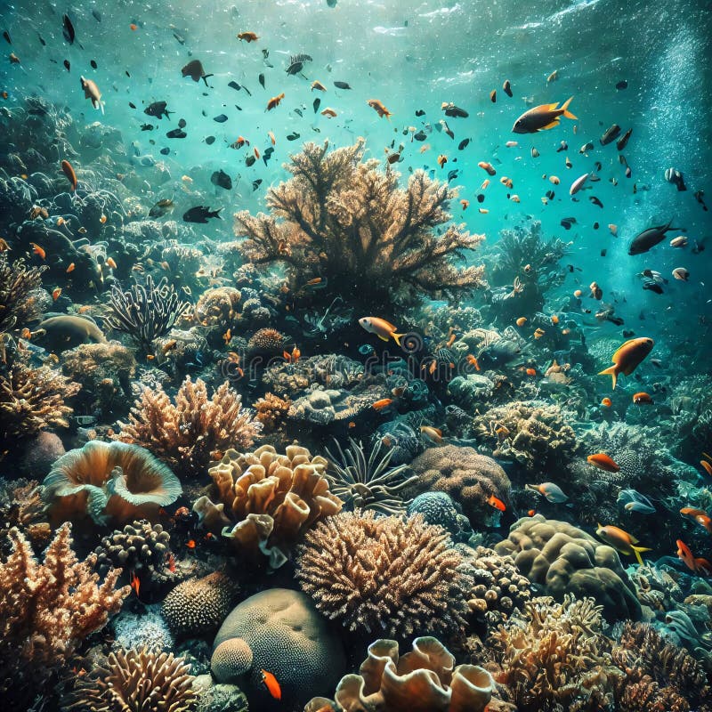 Diversity of Fish in the Ocean Generative for AI Stock Illustration ...