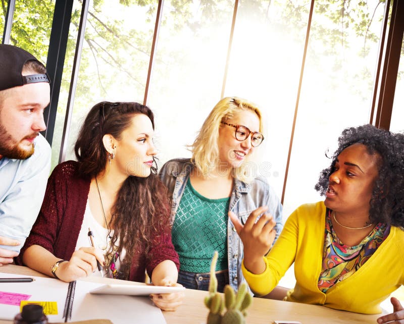 Diversity Friends Team Brainstorming Community Concept Stock Photo ...
