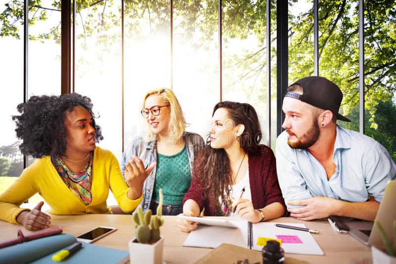 Diversity Friends Team Brainstorming Community Concept Stock Image ...