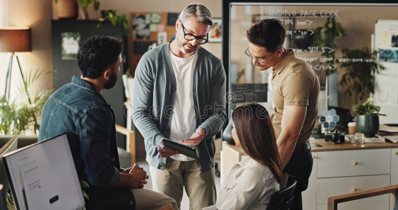 Diversity, Group of People and Tablet in Web Design for Collaboration ...