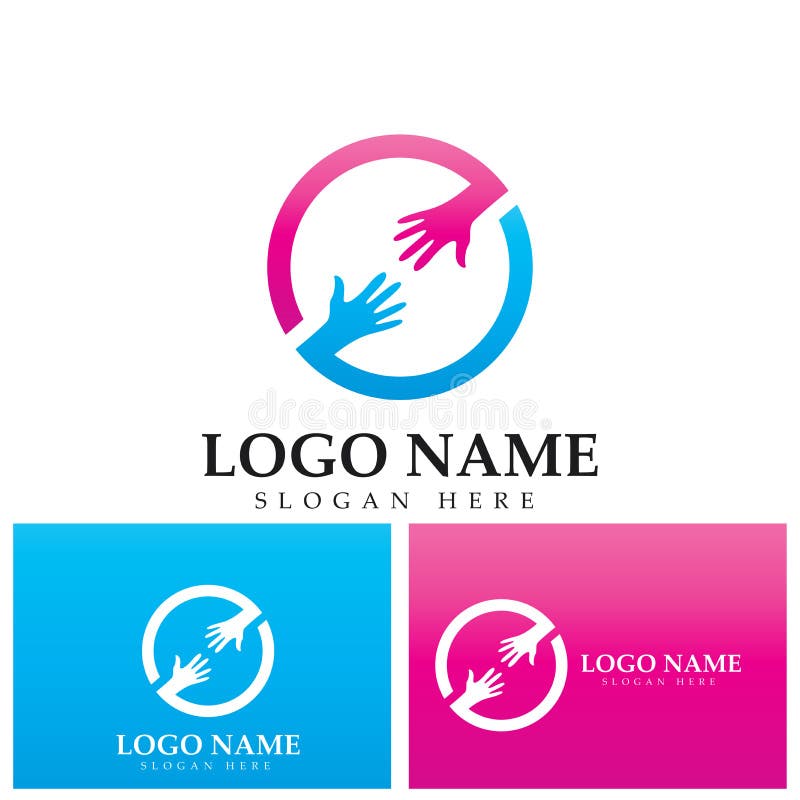 Diversity Hand Team Work Help Logo Vector Icon Illustration. Stock ...