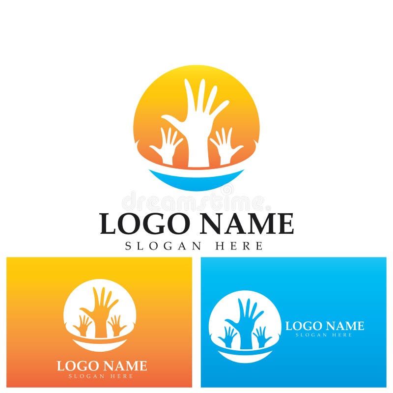 Diversity Hand Team Work Help Logo Vector Icon Illustration. Stock ...