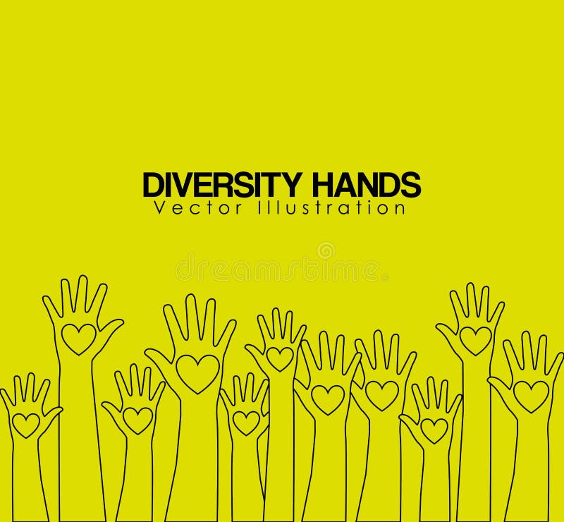 Diversity hands design stock illustration. Illustration of partnership ...