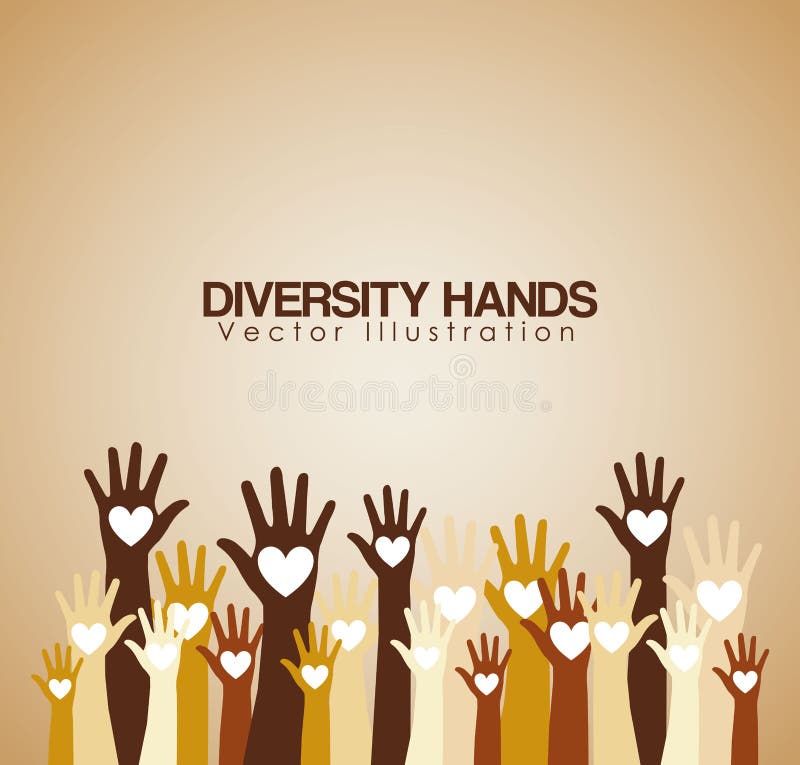 Diversity hands design stock illustration. Illustration of hope - 66640911