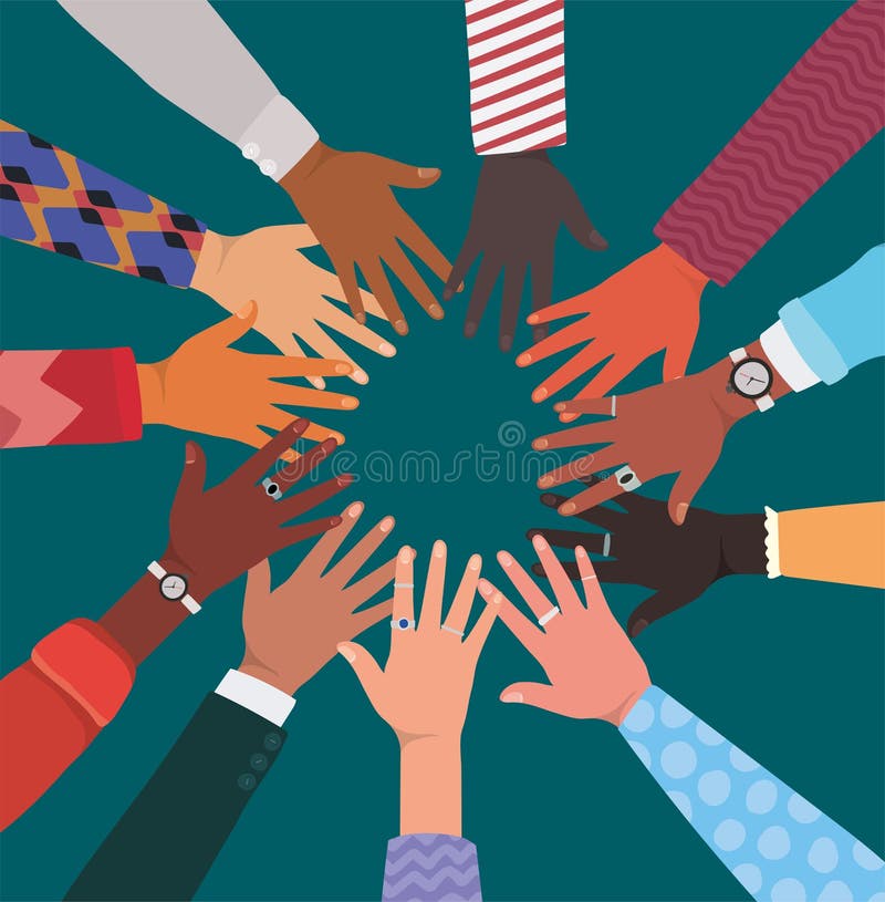 Diversity of Hands Touching Each Other in Circle Vector Design Stock ... Diversity of Hands Touching Each Other in Circle Vector Design Stock ...