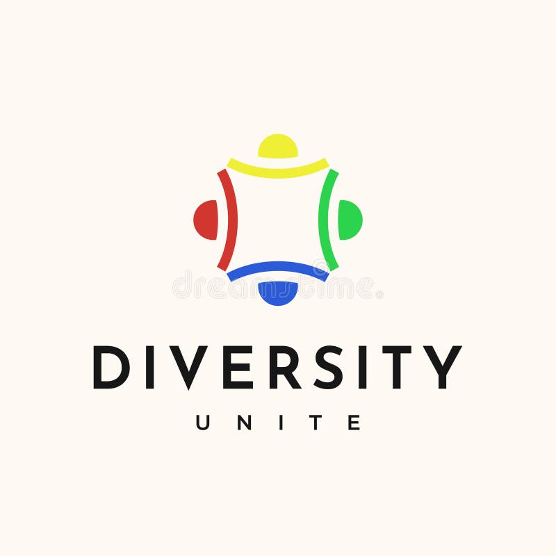 Diversity Human Vintage Logo Vector Minimalist Illustration Design ...