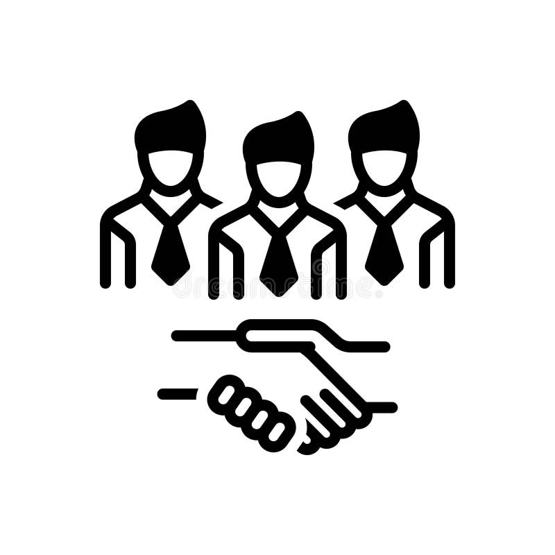 Black Solid Icon for Diversity, Diversification and Teamwork Stock ...