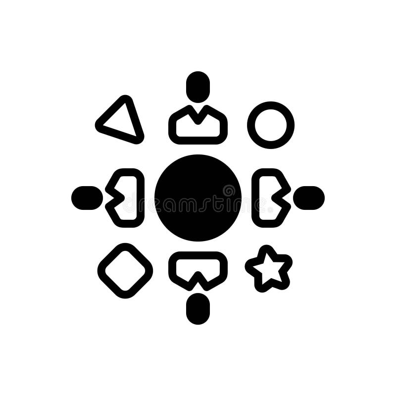 Black Solid Icon for Diversity, Language and Variety Stock Vector ...
