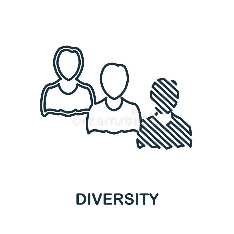 Diversity Icon. Simple Element from Team Building Collection. Creative ...