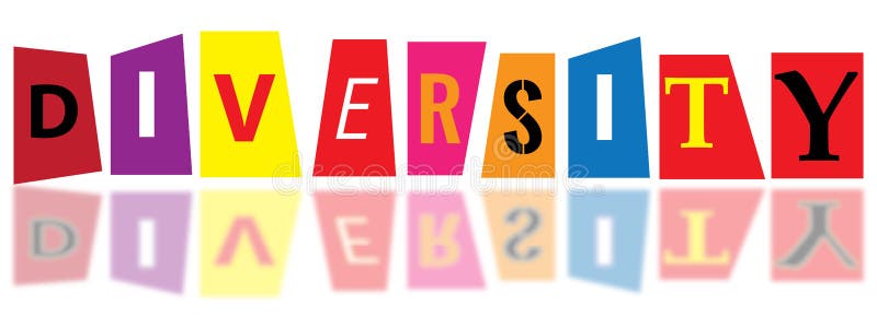DIVERSITY Colorful Letters Banner Stock Illustration - Illustration of ...