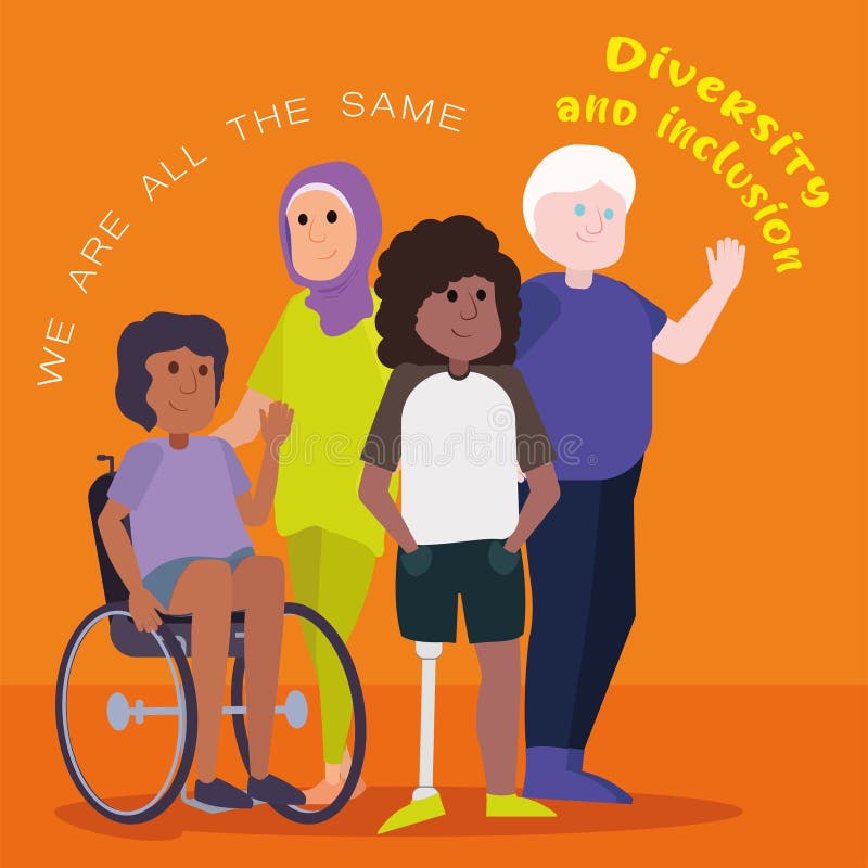 Diversity and Inclusion Background Vector Stock Vector - Illustration ...