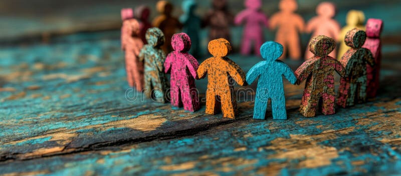 Diversity Inclusion Community Circle Inclusive Human Figures Holding ...