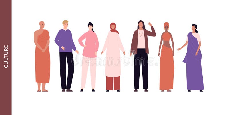 Diversity And Inclusion Concept Vector Flat Character Illustration Set
