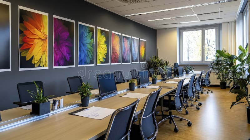 Diversity and Inclusion Posters in a Modern Office Setting Corporate ...