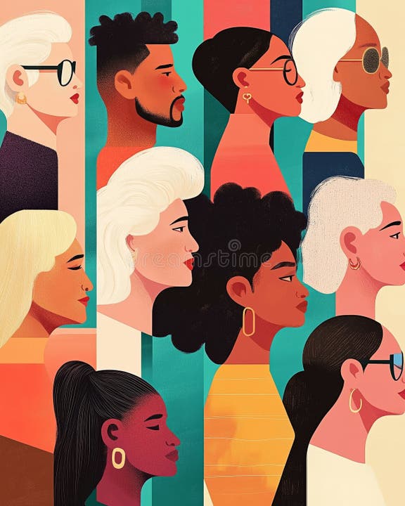 Diversity, Inclusion, Representation, Profile Illustration of ...