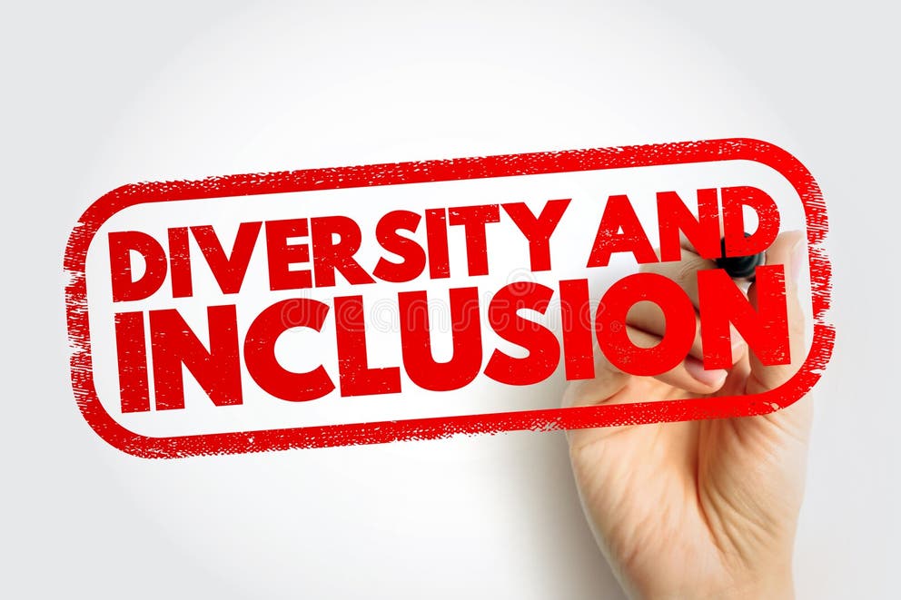 Diversity and Inclusion Text Stamp, Concept Background Stock Image ...