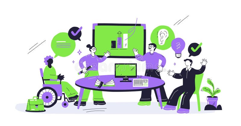 Diversity and Inclusion in the Workplace Depicted with Diverse Team ...