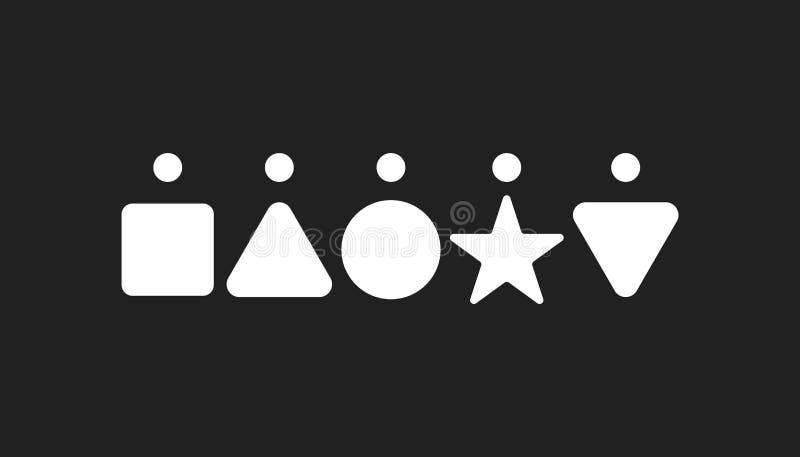 Diversity Logo, People in Form of Different Geometric Shapes Stock ...