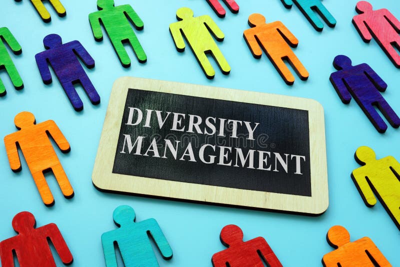 Diversity Management Phrase and Various Colored Figures. Stock Photo ...