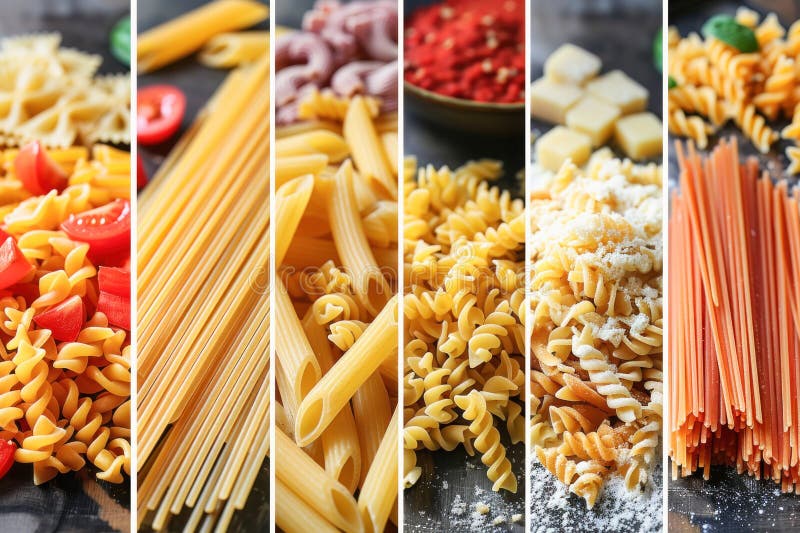 The Diversity of Pasta Types in this Collection Showcases a Wide Range ...