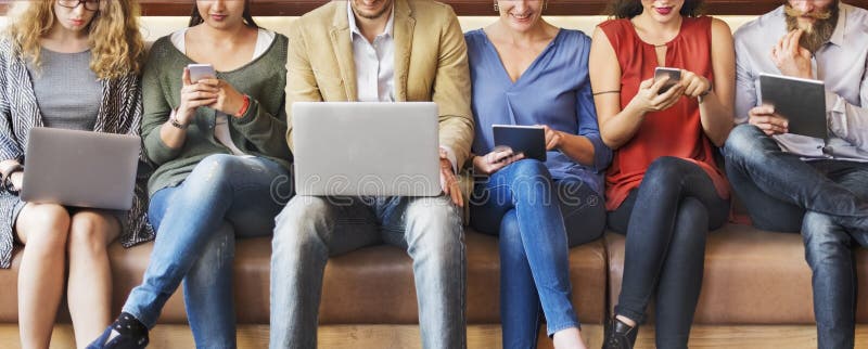Diversity People Connection Digital Devices Browsing Concept Stock ...