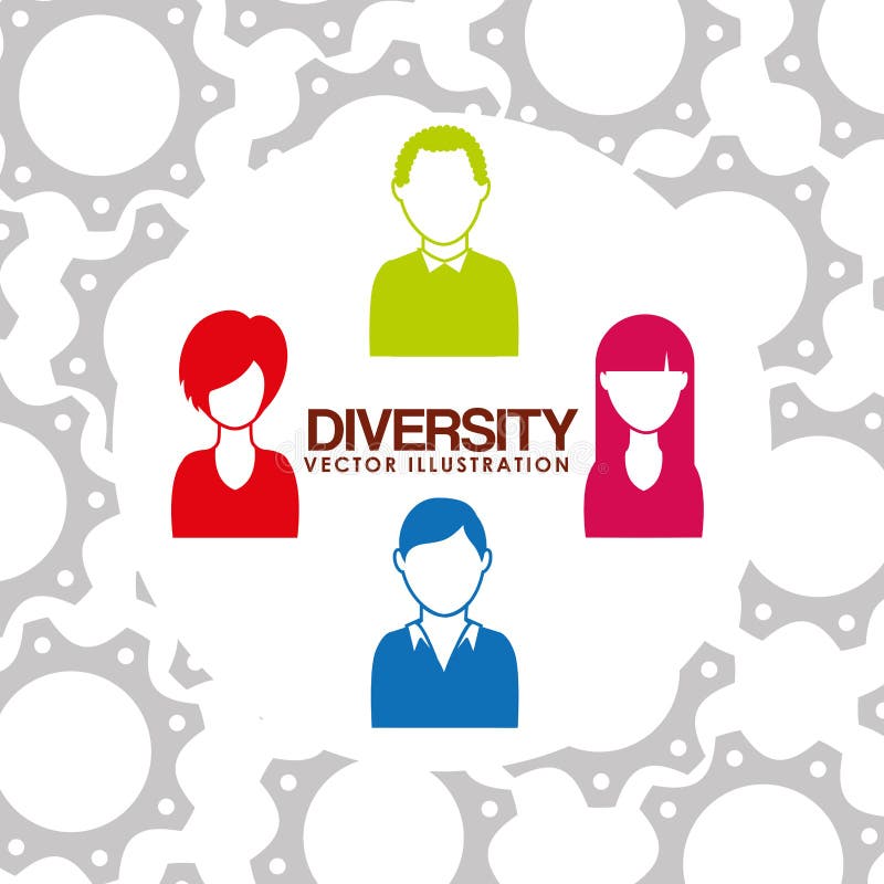 Diversity people design stock vector. Illustration of gears - 65831751