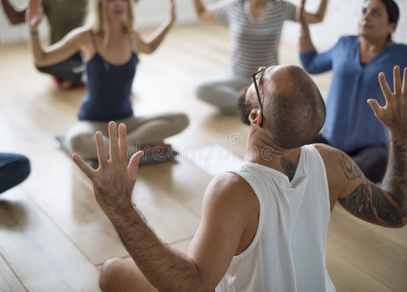 Diversity People Exercise Class Relax Concept Stock Image - Image of ...