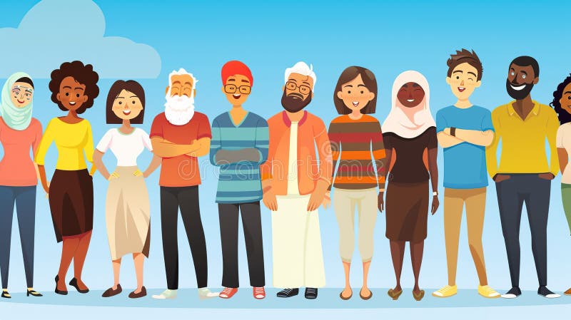 Diversity People Illustration Concept Shows Difference Ethnicity of ...