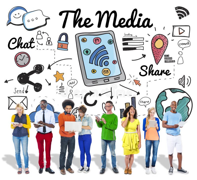 Diversity People Social Networking Internet E-Mail Concept Stock Photo ...