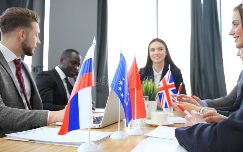 Diversity People Talk the International Conference Partnership. Stock ...