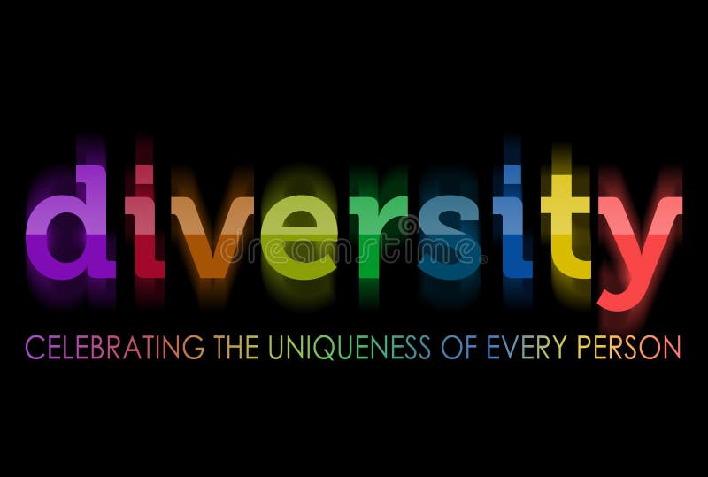 Diversity in Rainbow Colors Stock Illustration - Illustration of racism ...