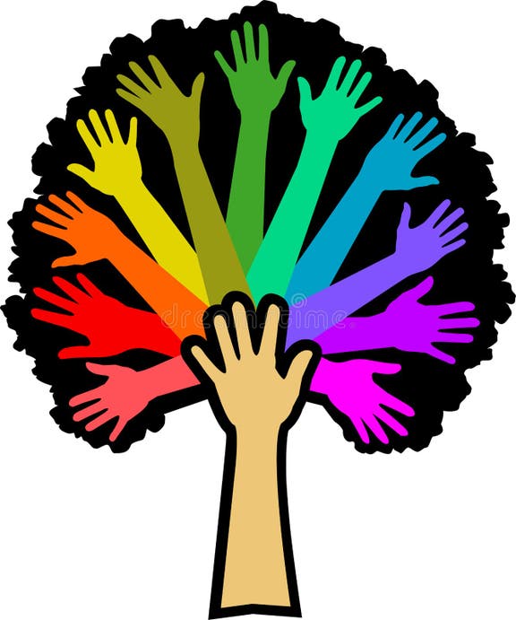 Diversity Rainbow Tree/eps stock vector. Illustration of growth - 9010805
