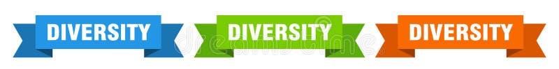 Diversity Ribbon. Diversity Isolated Paper Sign. Banner Stock Vector ...