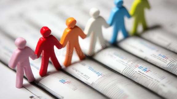 Diversity Scorecard Icon Concept Representing Bar Chart with Diverse ...