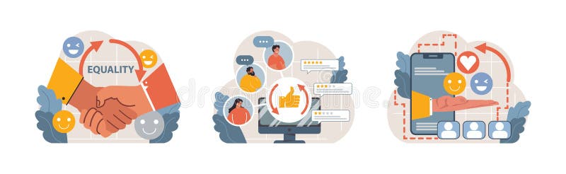 Diversity Set. Flat Vector Illustration. Stock Illustration ...