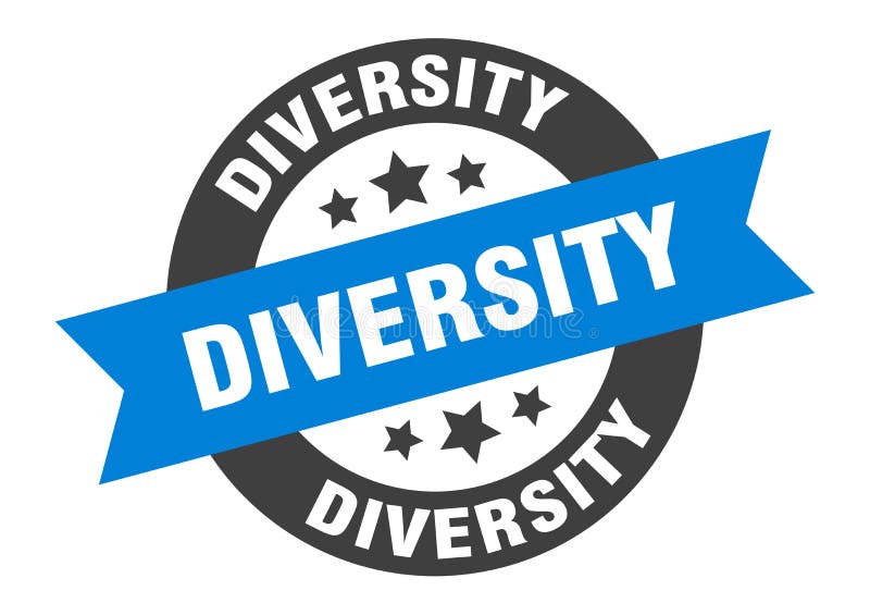 Diversity Sign. Diversity Round Ribbon Sticker Stock Vector ...