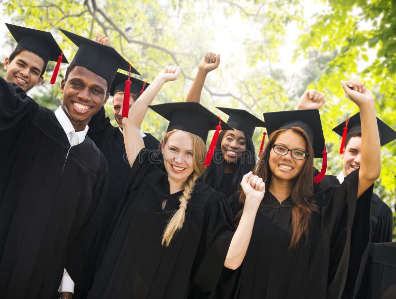 Diversity Students Graduation Success Celebration Concept Stock Photo ...