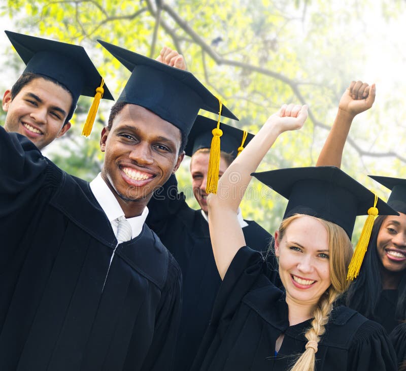Diversity Students Graduation Success Celebration Concept Stock Photo ...