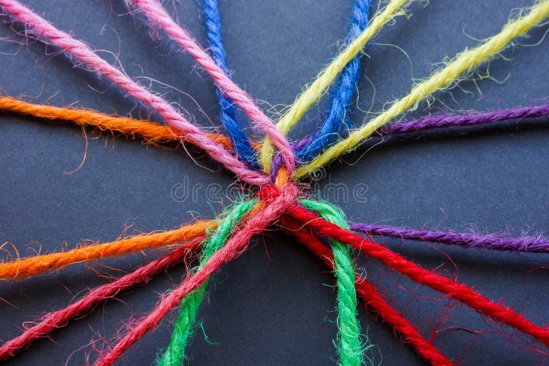 Diversity, Teamwork and Unity Concept. Close-up of Connected Colored ...