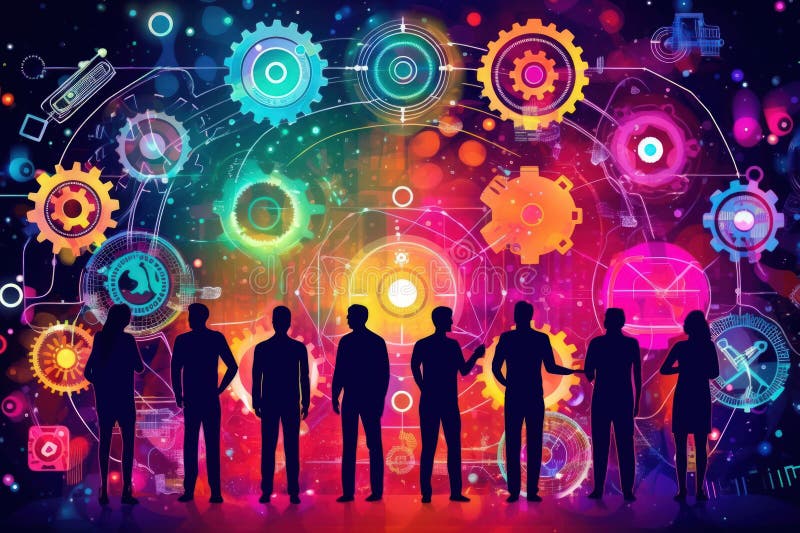 Diversity in Tech - Generative AI Stock Illustration - Illustration of ...