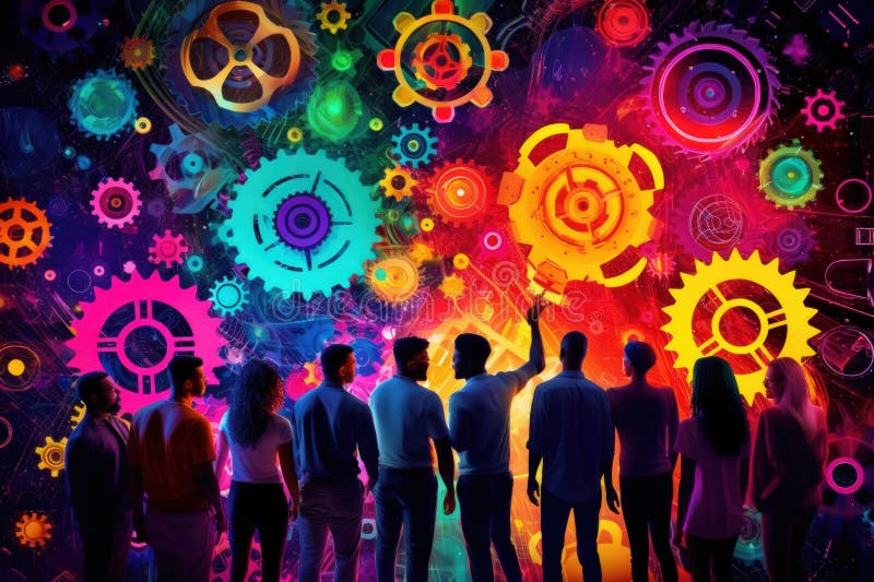 Diversity in Tech - Generative AI Stock Illustration - Illustration of ...