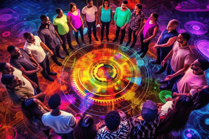 Diversity in Tech - Generative AI Stock Illustration - Illustration of ...