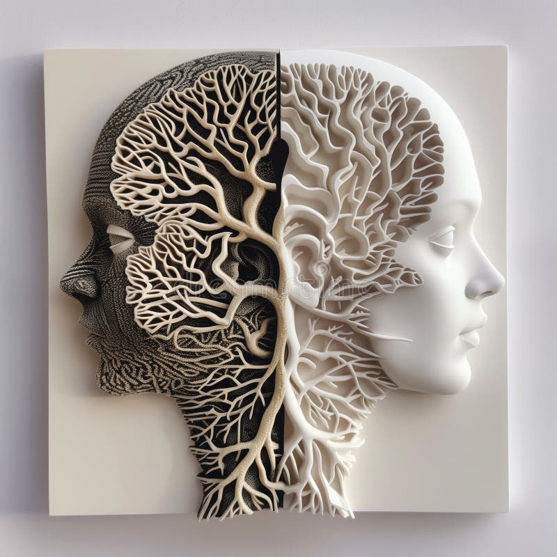 Diversity and Telepathy Communication Concept Stock Illustration ...