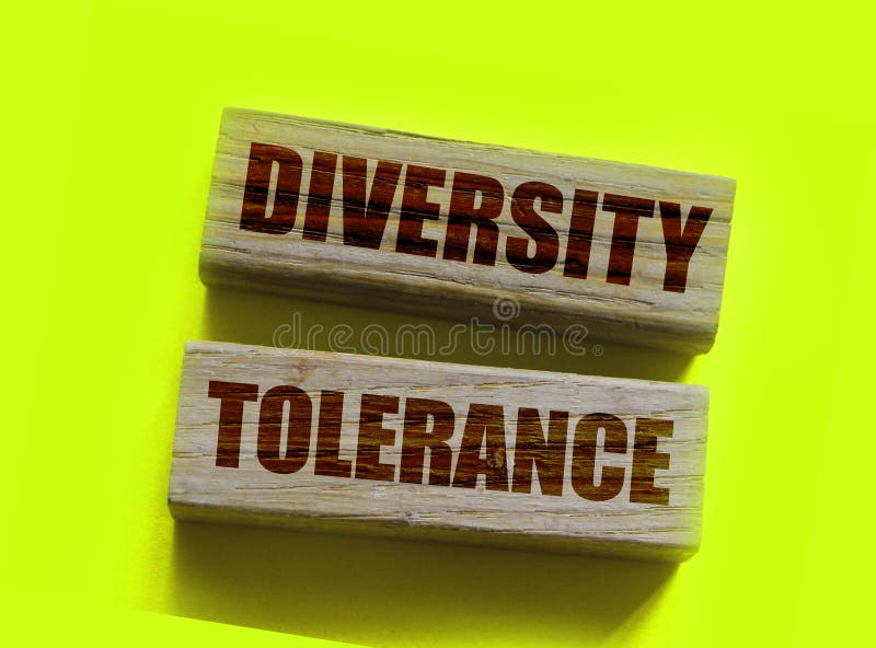 Diversity Tolerance Words on Wooden Blocks. Equal Opportunities Concept ...