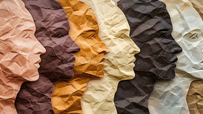 Diversity and Unity Represented by Paper Cutout Silhouettes of ...