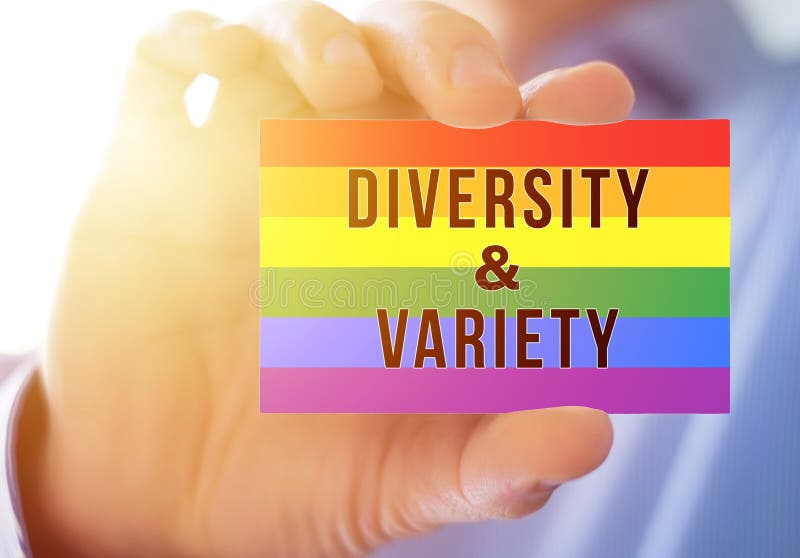 Diversity and Variety Message on a Business Card Stock Image - Image of ...