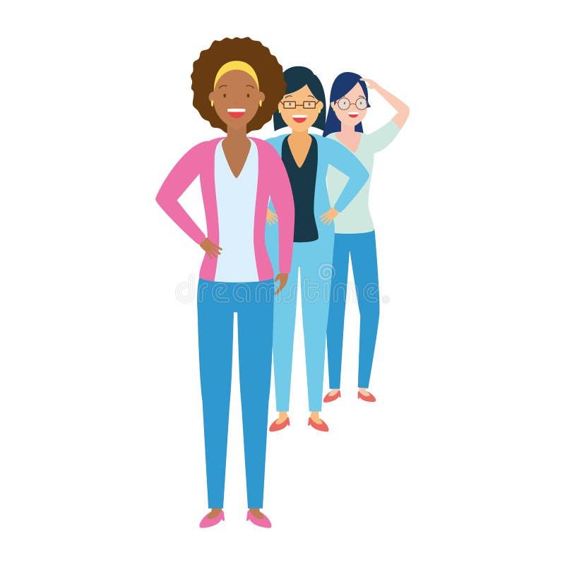 Diversity women group stock illustration. Illustration of woman - 146927206