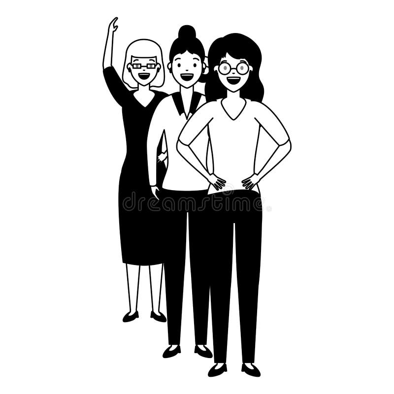 Diversity women group stock illustration. Illustration of vector ...