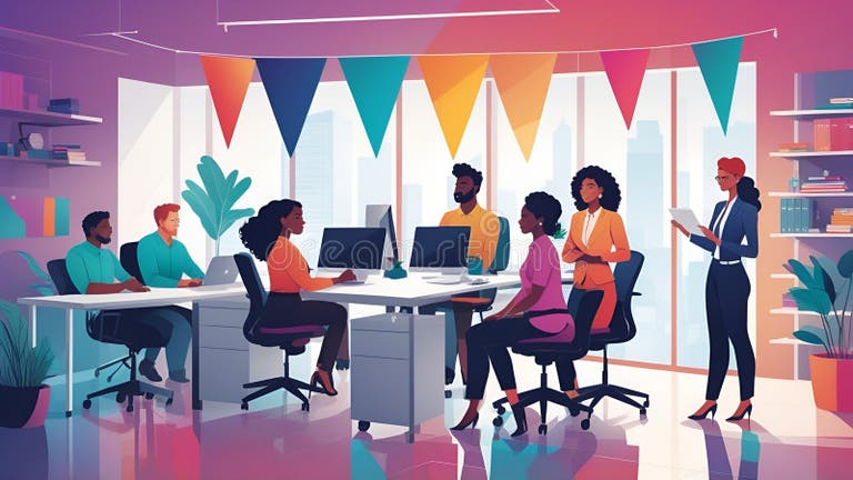 Diversity in the Workplace stock illustration. Illustration of ...
